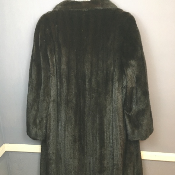 Jackets & Coats | Classy Full Length Mink Fur Coat Dark Brown Black ...